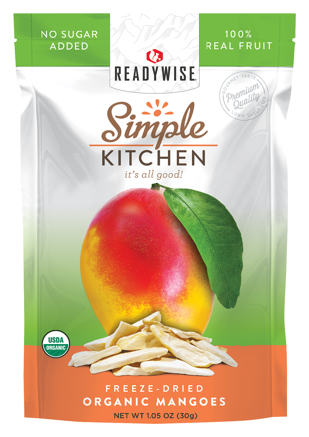 ReadyWise Simple Kitchen Organic Freeze-Dried Mangoes | BoondockGear.com